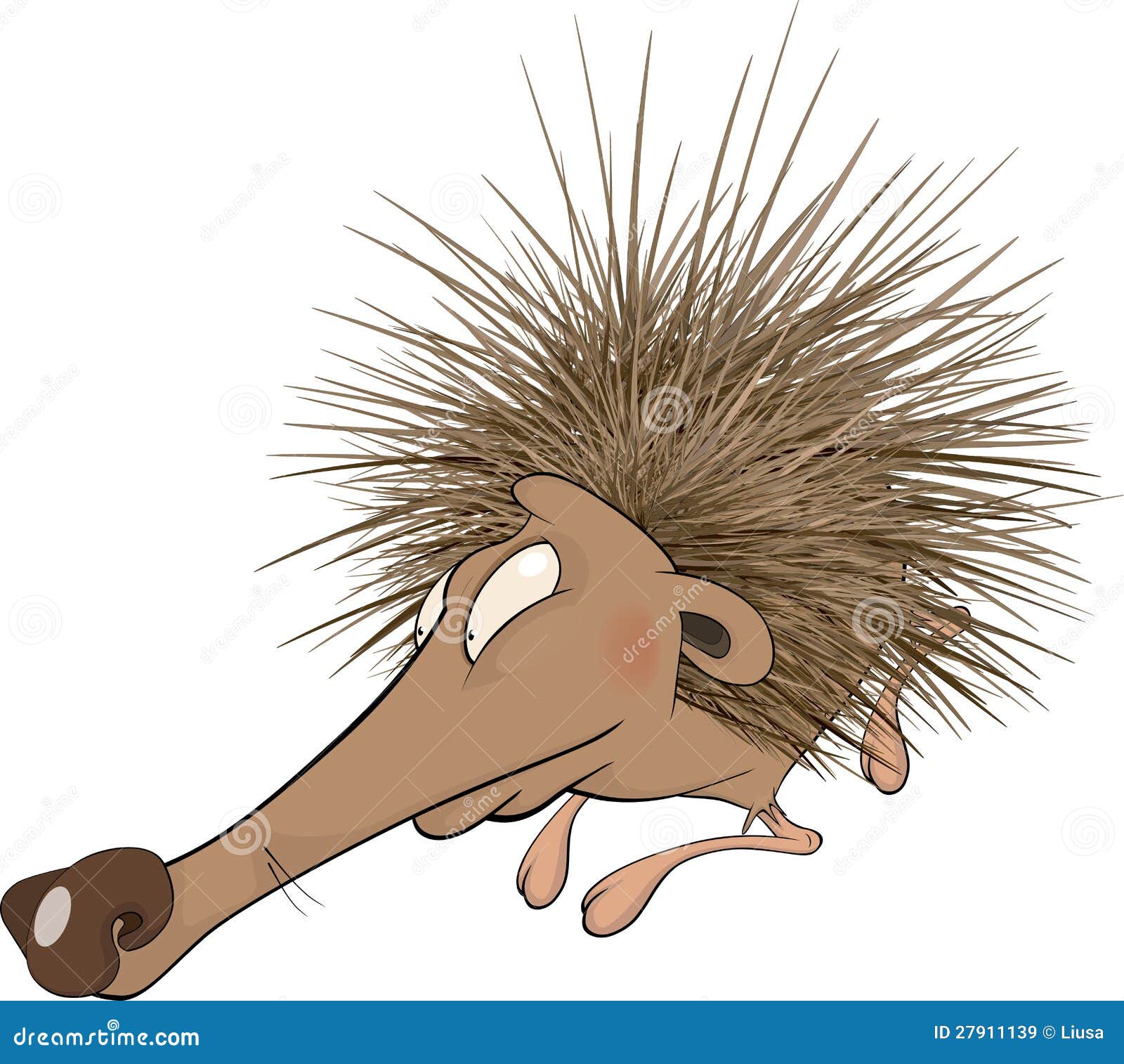 Small hedgehog. Cartoon stock vector. Illustration of animals - 27911139