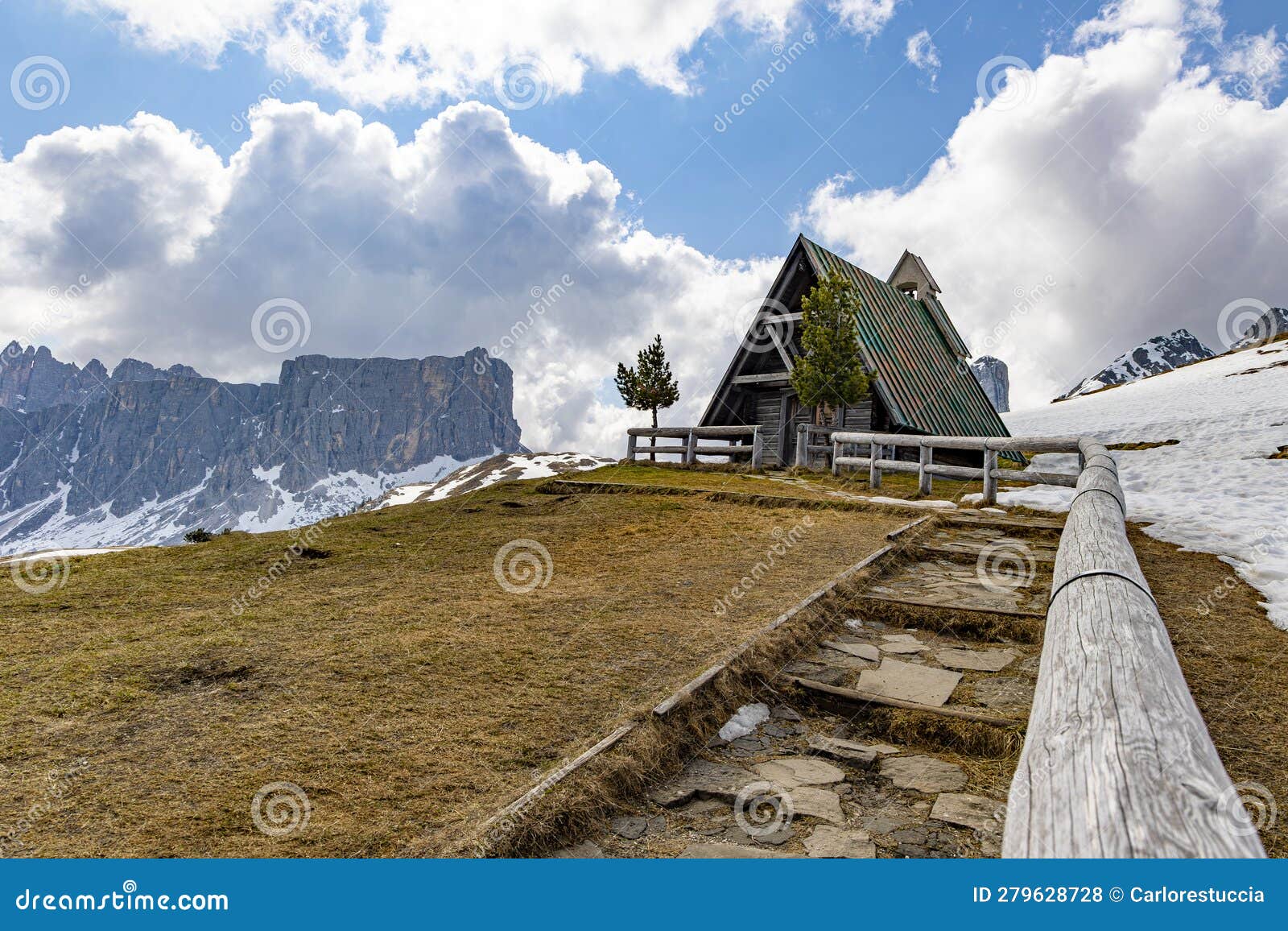 Small high mountain cabin stock photo. Image of fortification - 279628728