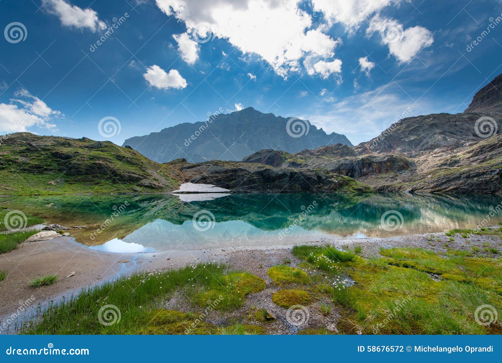 Small high mountain lake stock photo. Image of beauty - 58676572