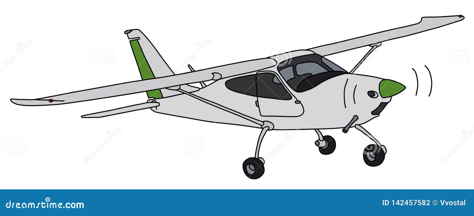 The High Wing Propeller Monoplane Vector Illustration | CartoonDealer ...