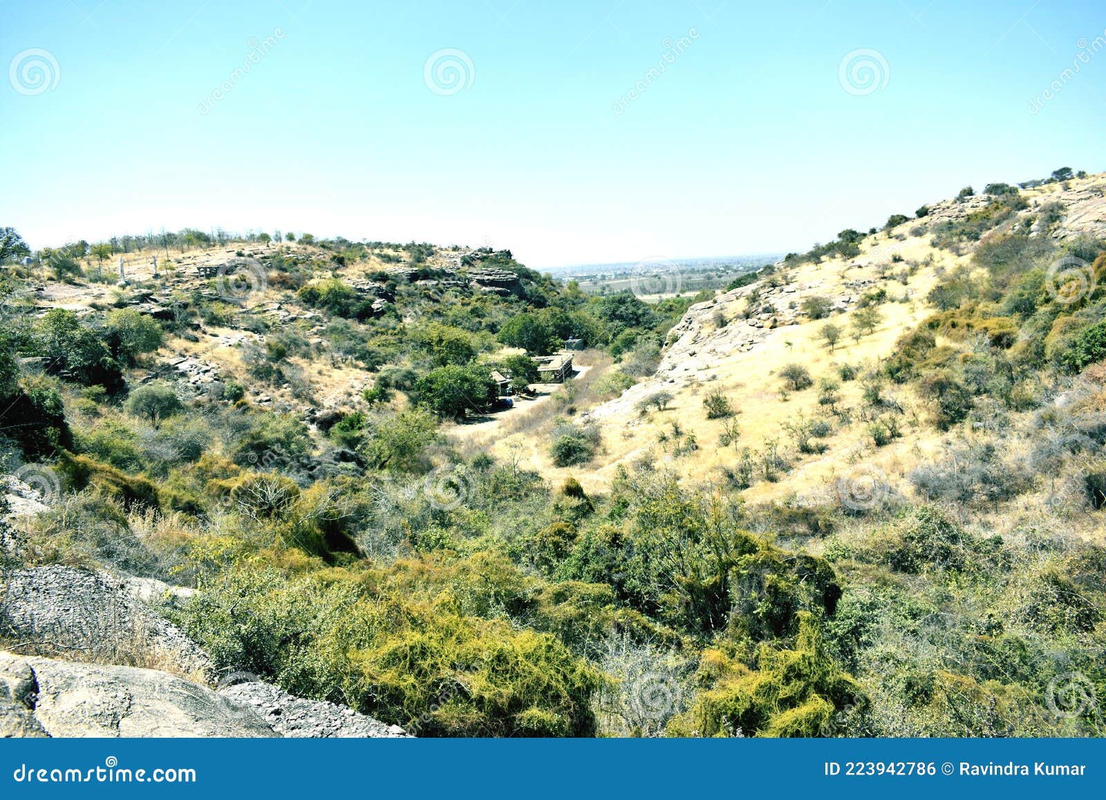 A small hill in a desert stock photo. Image of transmission - 223942786