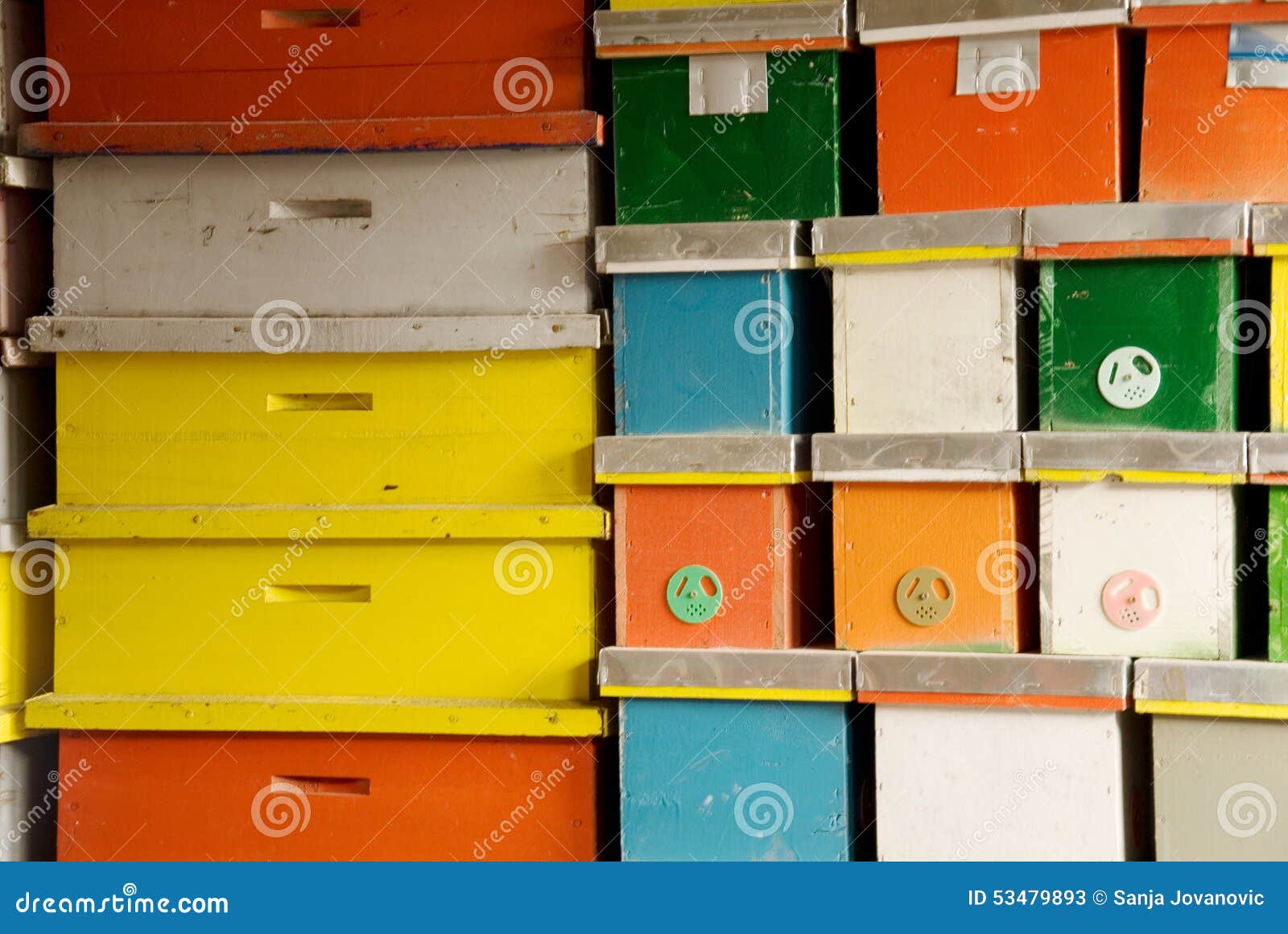 Small hives stock image. Image of wood, colorful, sequels - 53479893