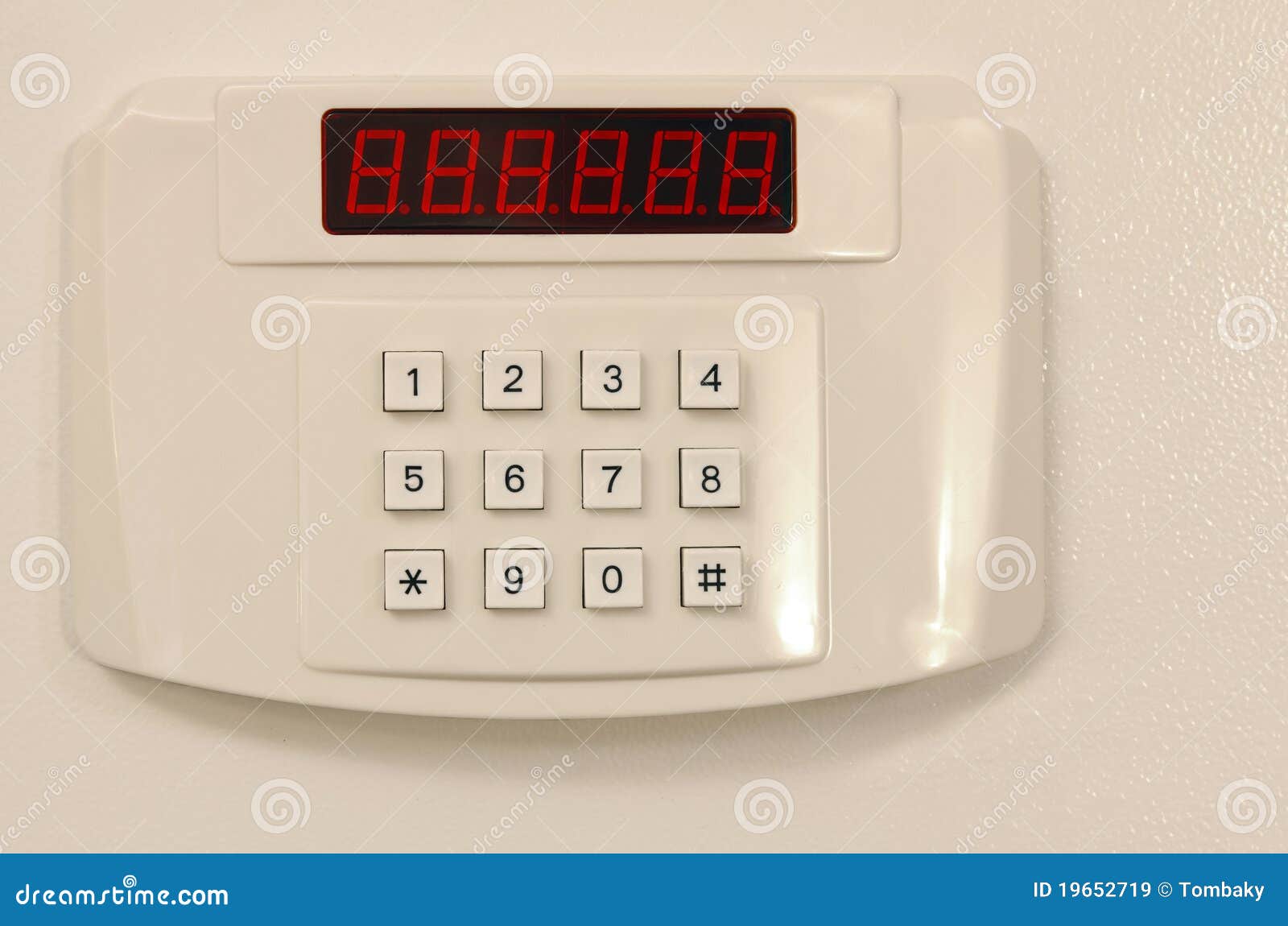Small Home or Hotel Wall Safe with Keypad Stock Image - Image of ...