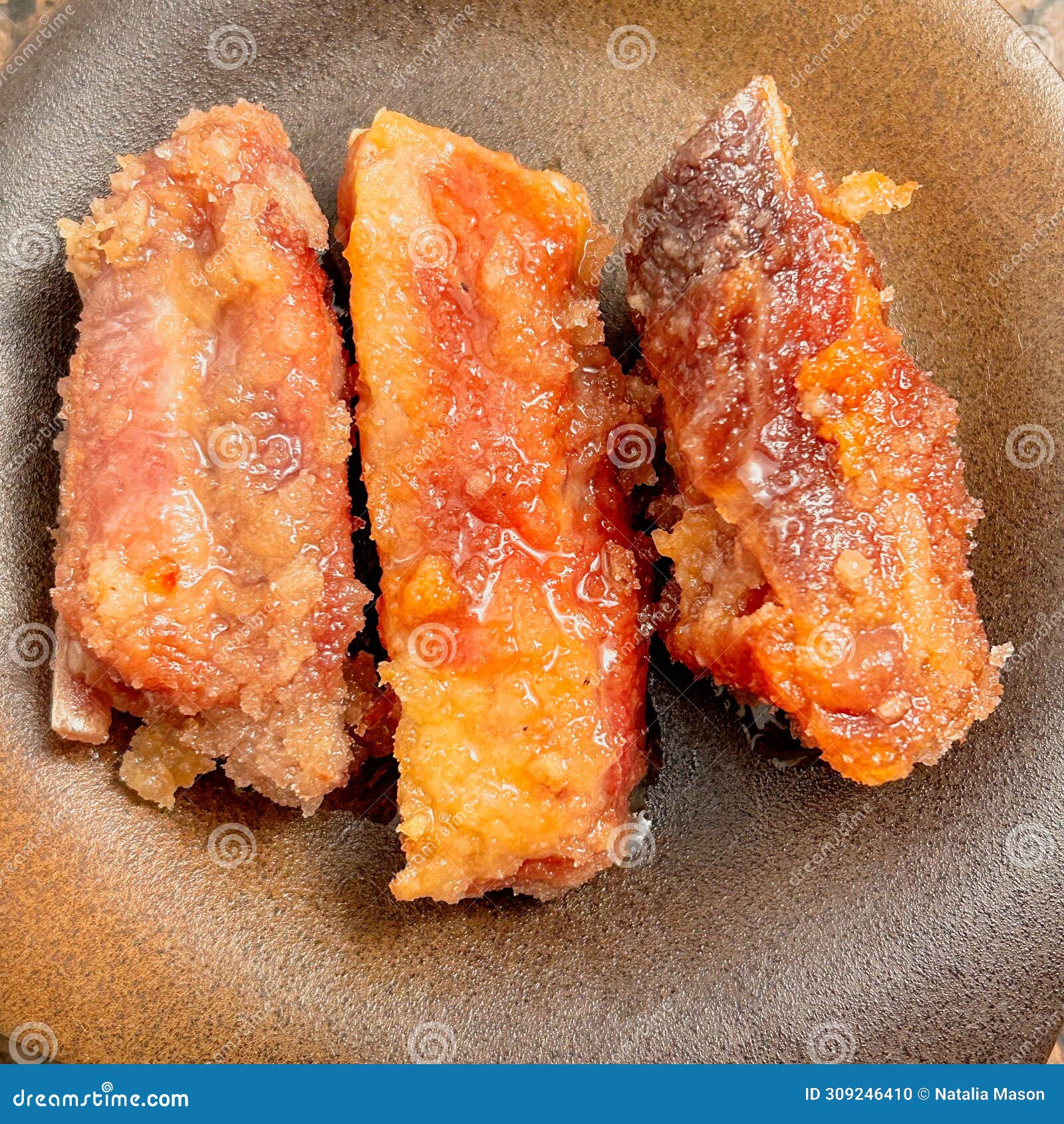 Small Honey Glazed Spare Ribs Stock Photo - Image of closeup, tasty ...
