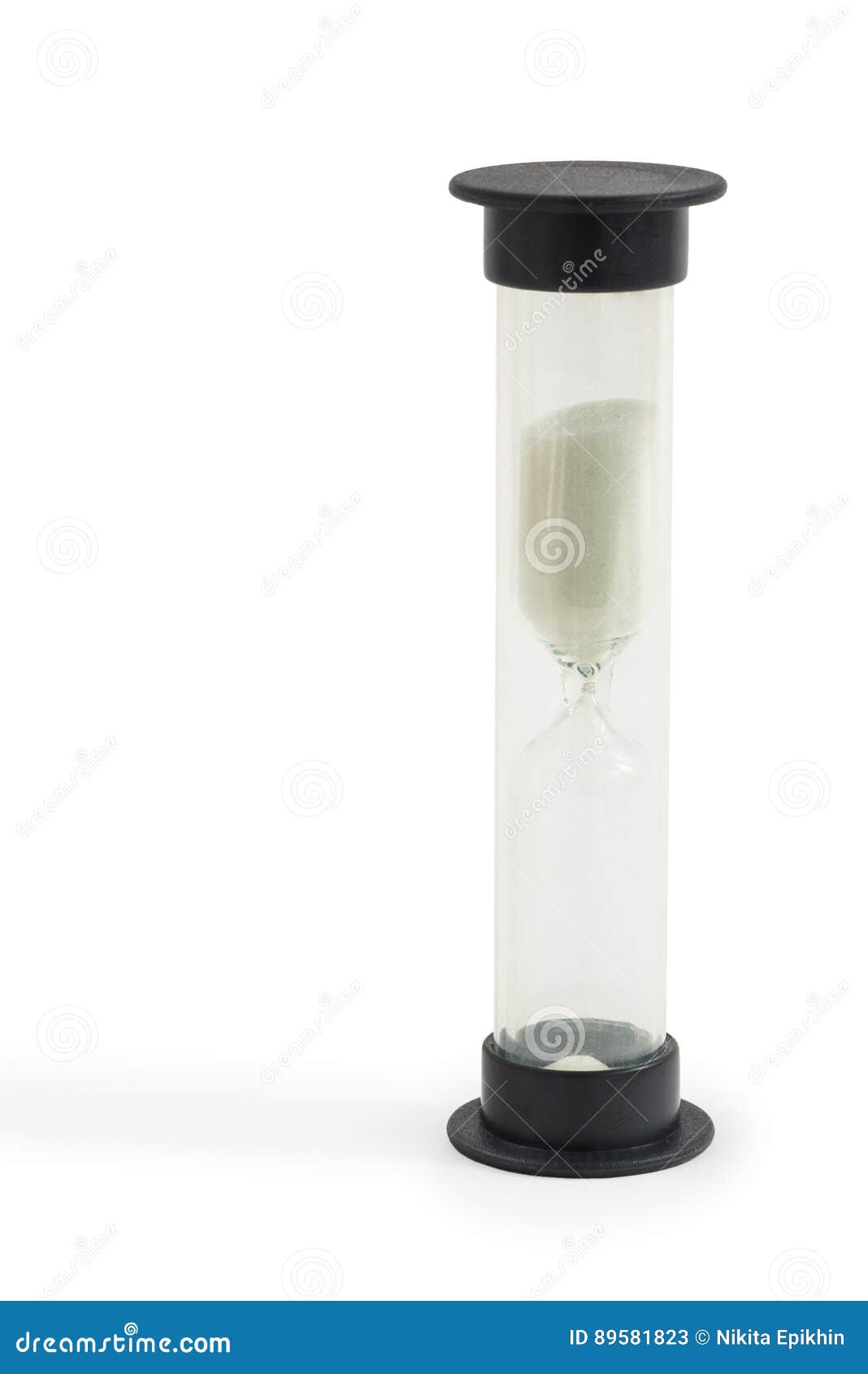 Small Hourglass with Black Stands Stock Image - Image of process, aging ...