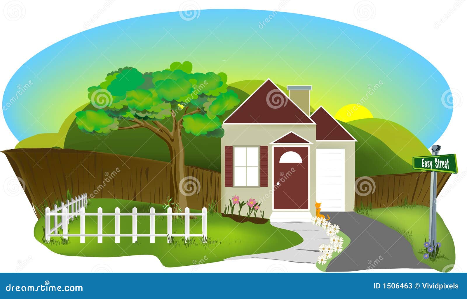 Small house stock vector. Illustration of picket, security - 1506463