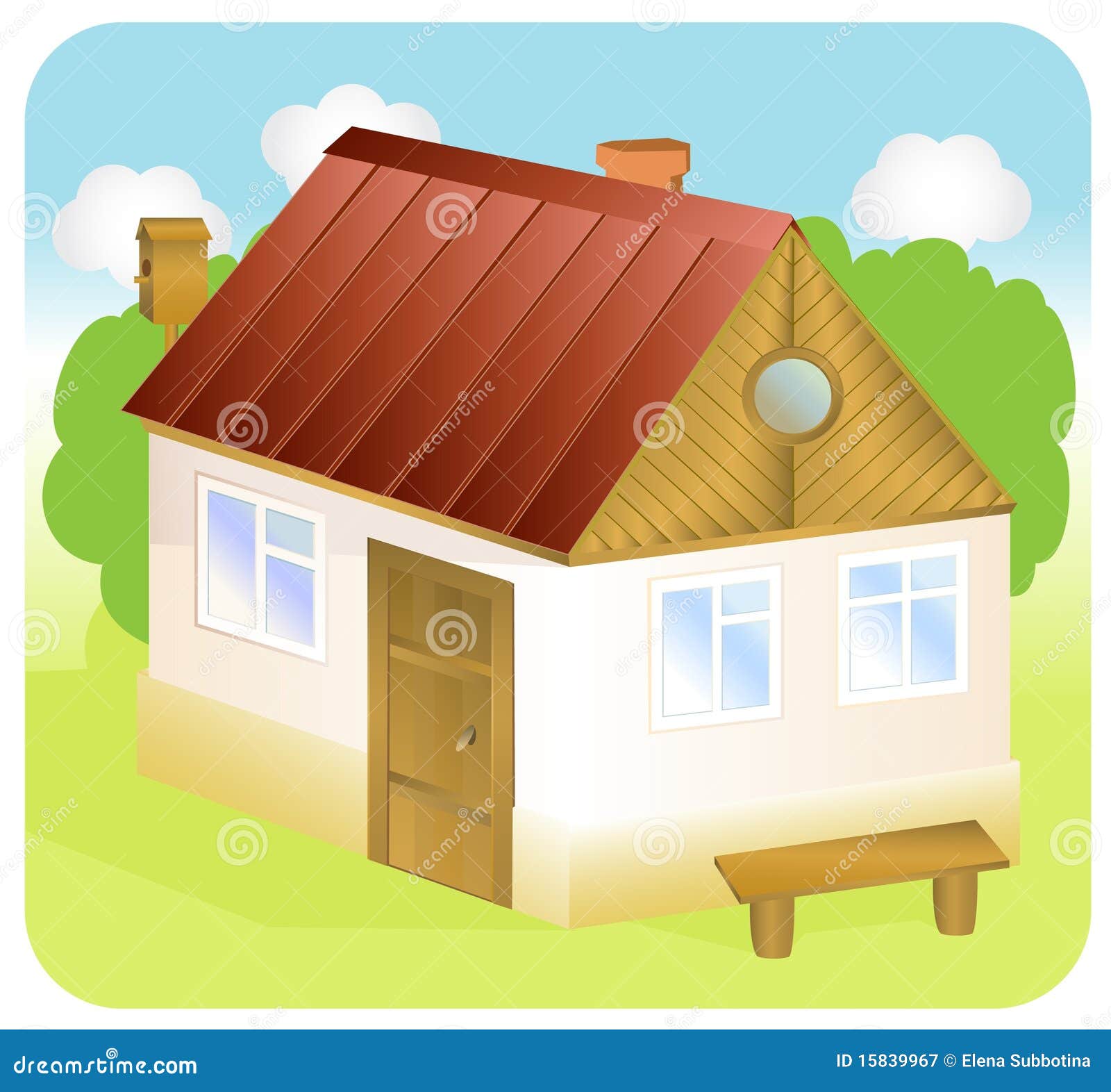 A small house stock vector. Illustration of land, private - 15839967