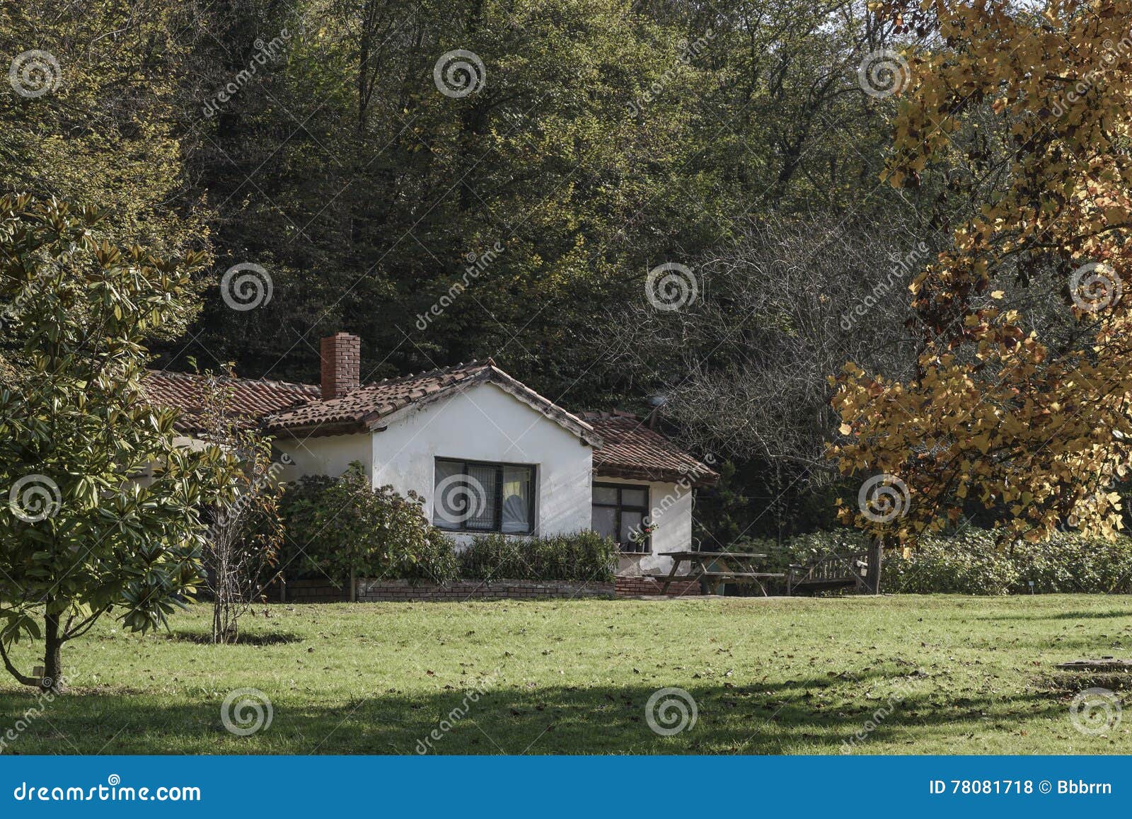 A Small House in Country Side Stock Photo - Image of garden, beautiful ...
