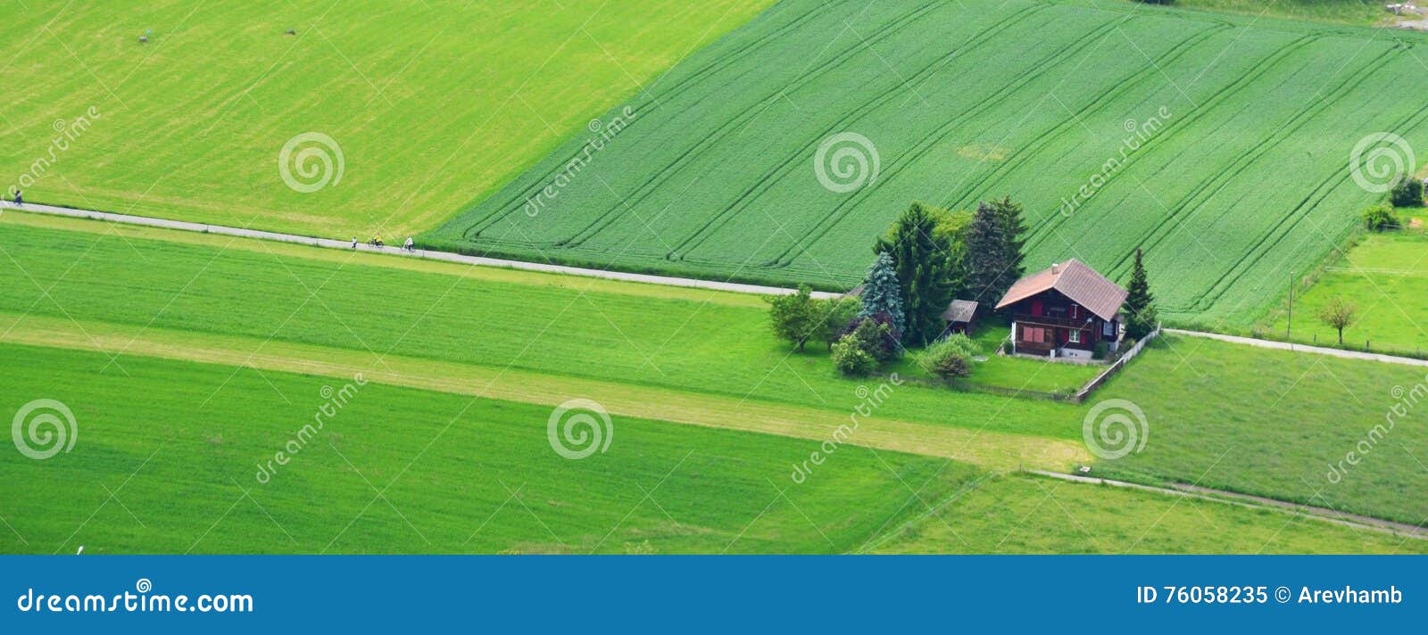 Small house in the field. stock image. Image of homestead - 76058235