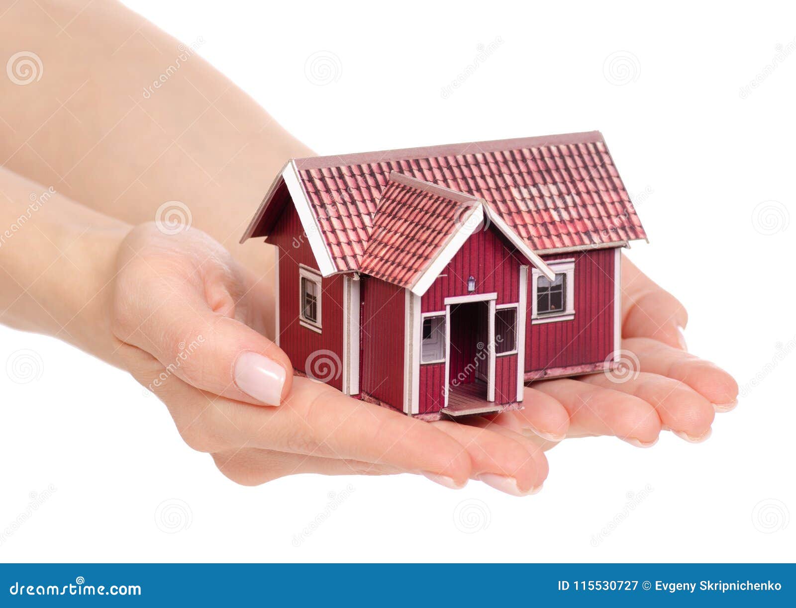 Small house in hand stock image. Image of loan, investment - 115530727
