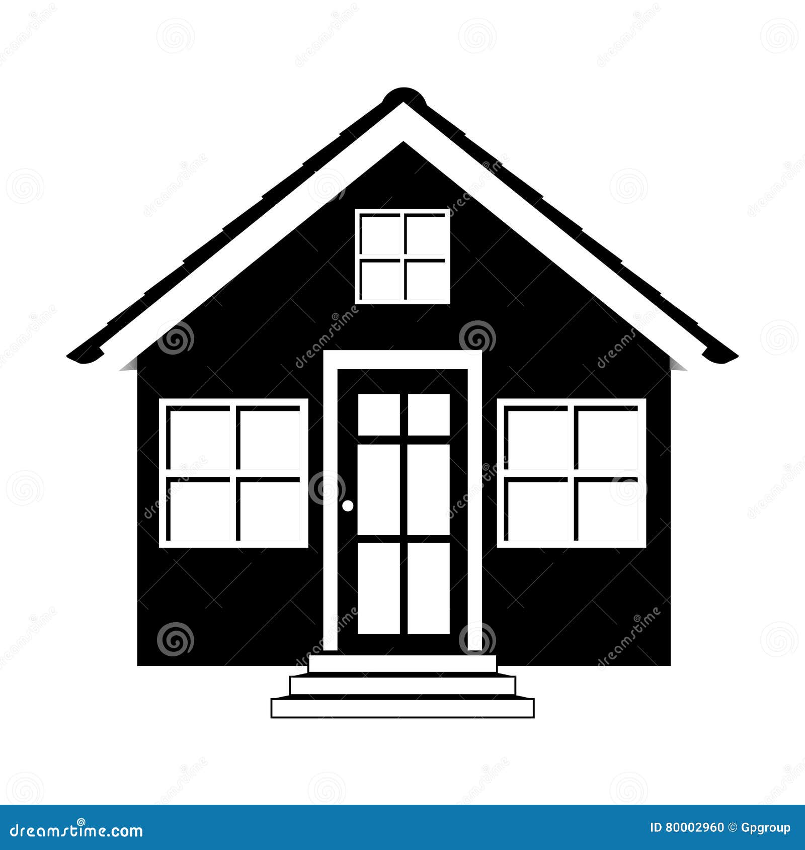 Small house icon image stock vector. Illustration of traditional - 80002960