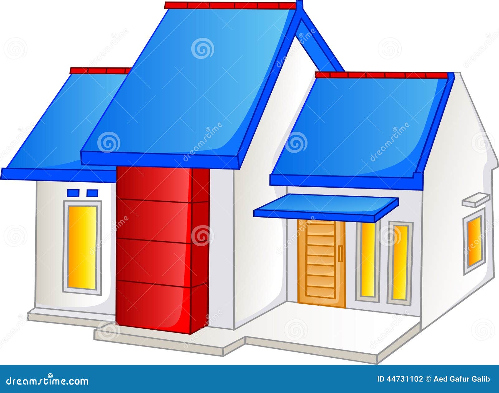 A small house stock vector. Illustration of exterior - 44731102