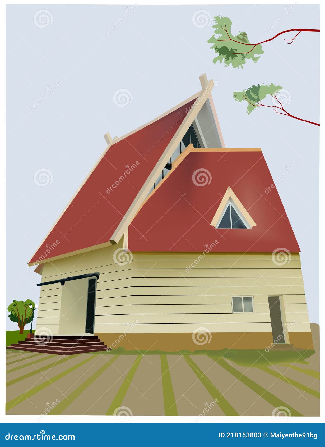 Small house illustration stock vector. Illustration of construction ...
