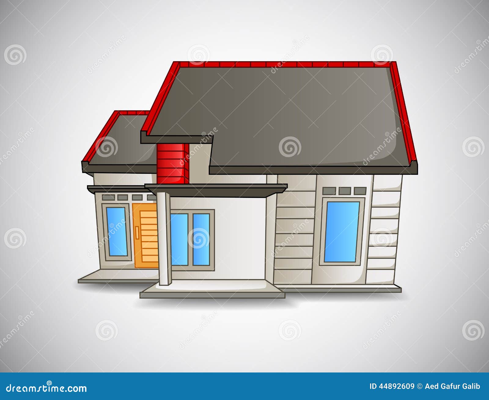 Small house stock vector. Illustration of abstract, miniature - 44892609