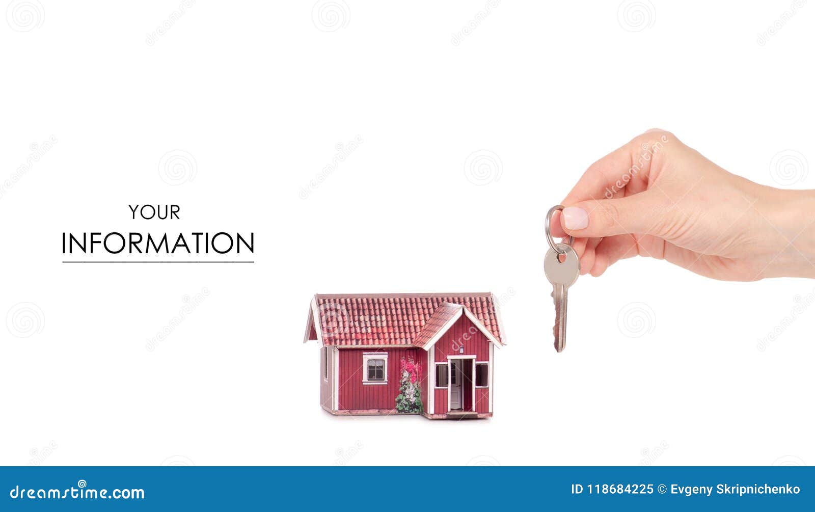 Small House with Keys in Hand Pattern Stock Image - Image of business ...