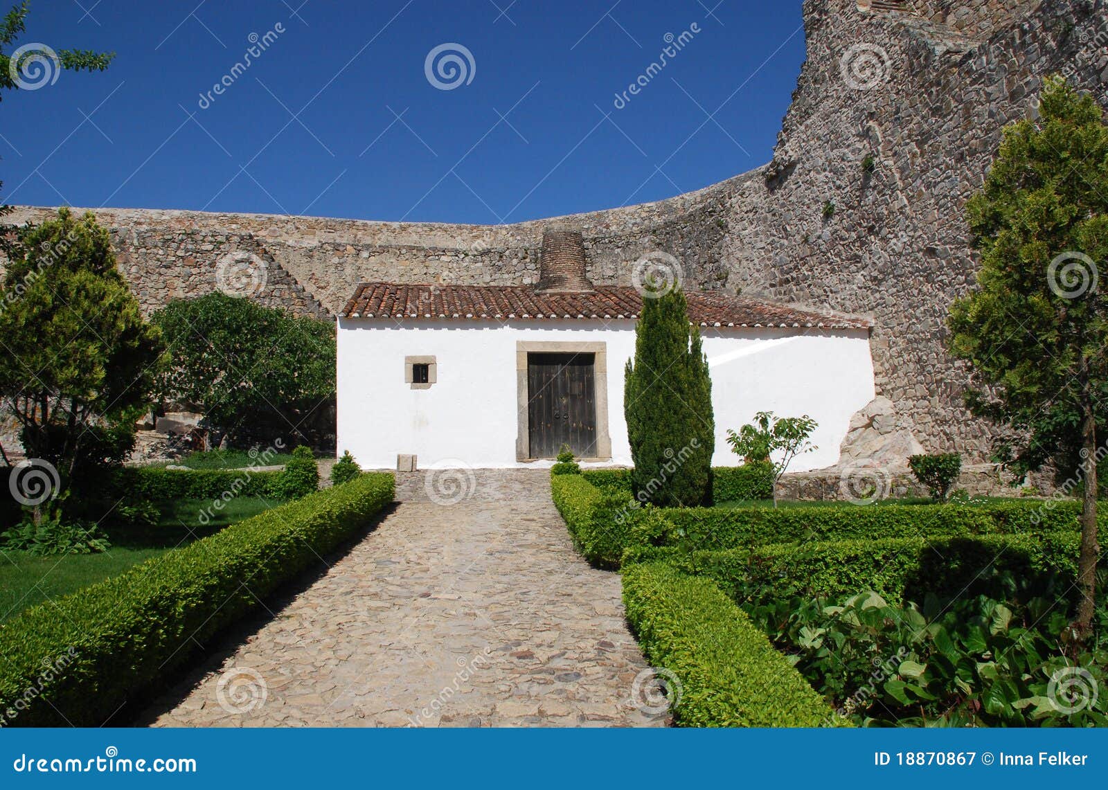 Small House in Medieval Castle(Portugal) Stock Image - Image of ...