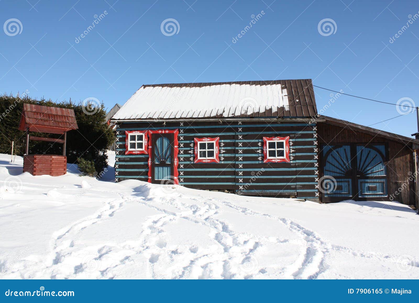 A small house in snow stock image. Image of hill, snow - 7906165