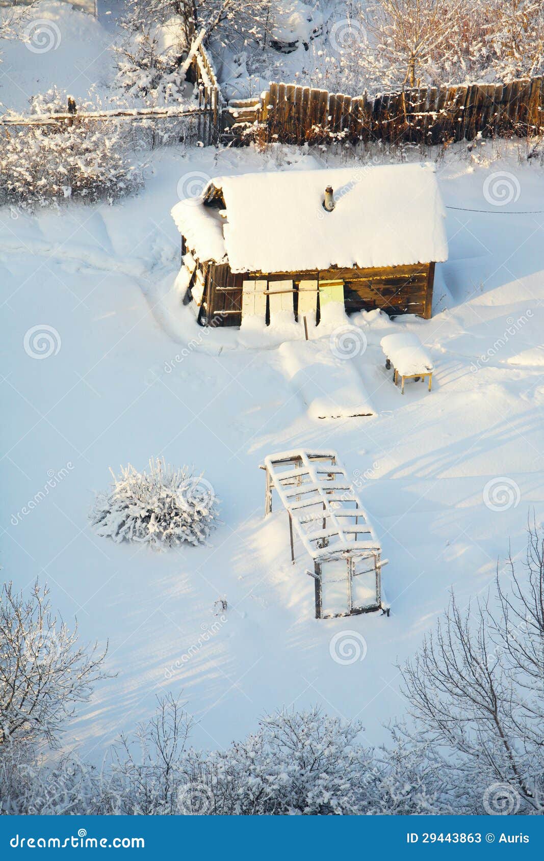 Small house under snow stock image. Image of home, snow - 29443863