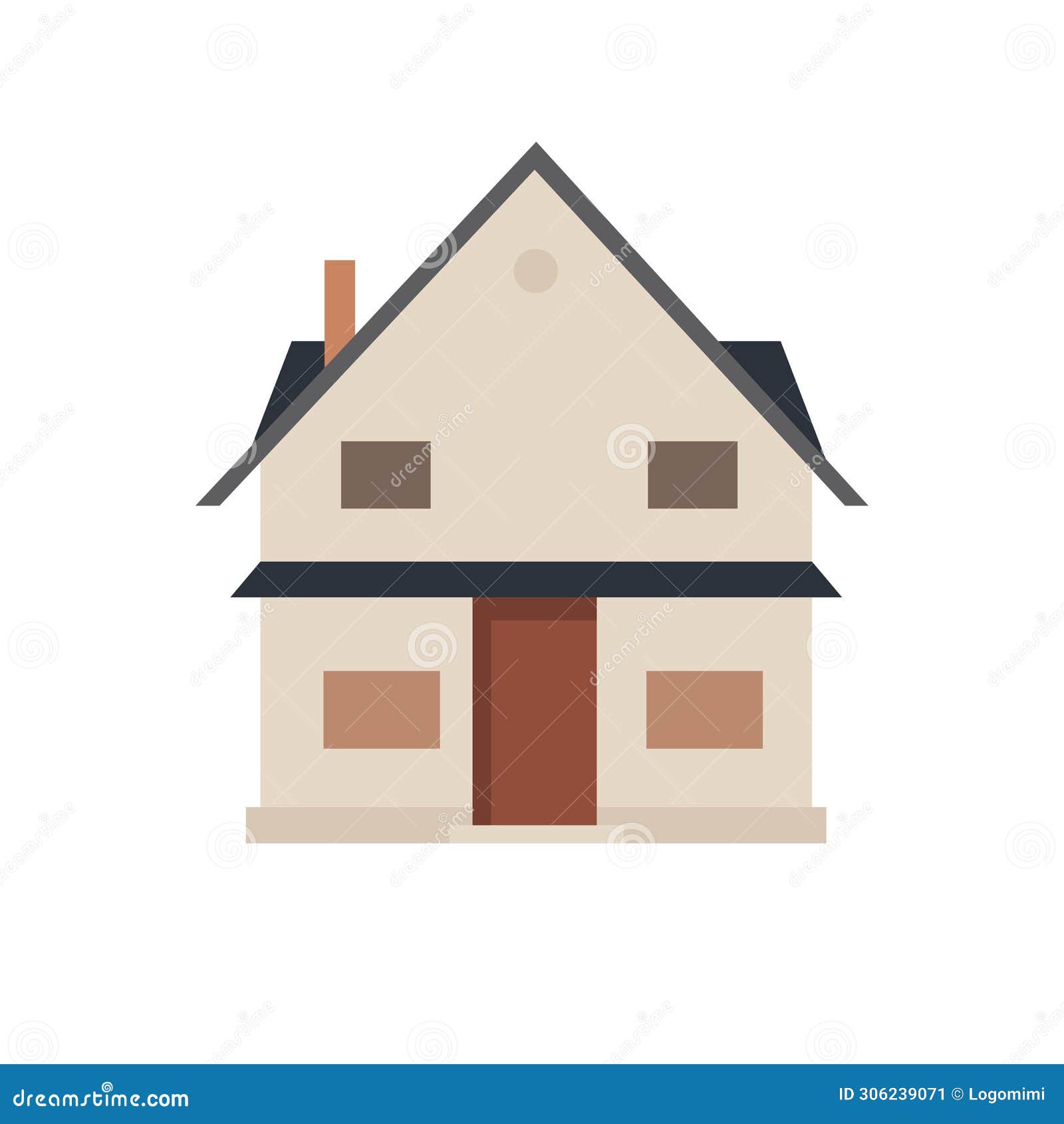 Small House Vector Illustation Design Template Elements, Isolated on ...