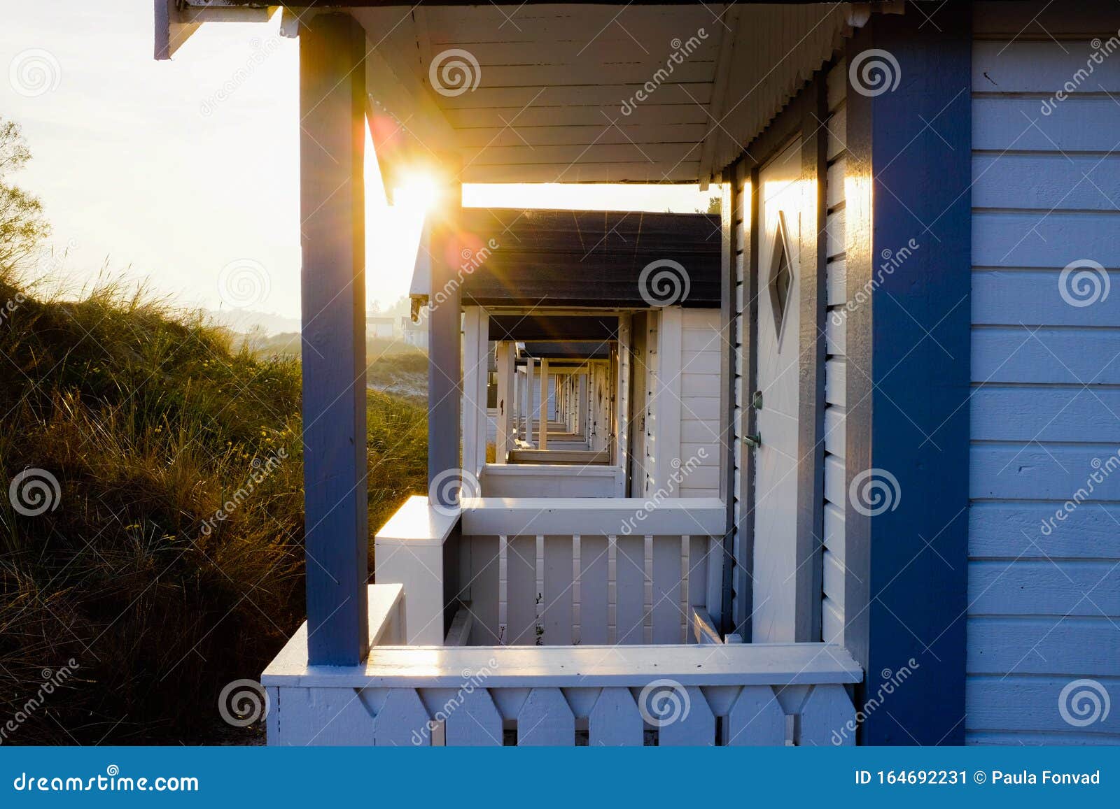 Small houses at the beach stock image. Image of small - 164692231