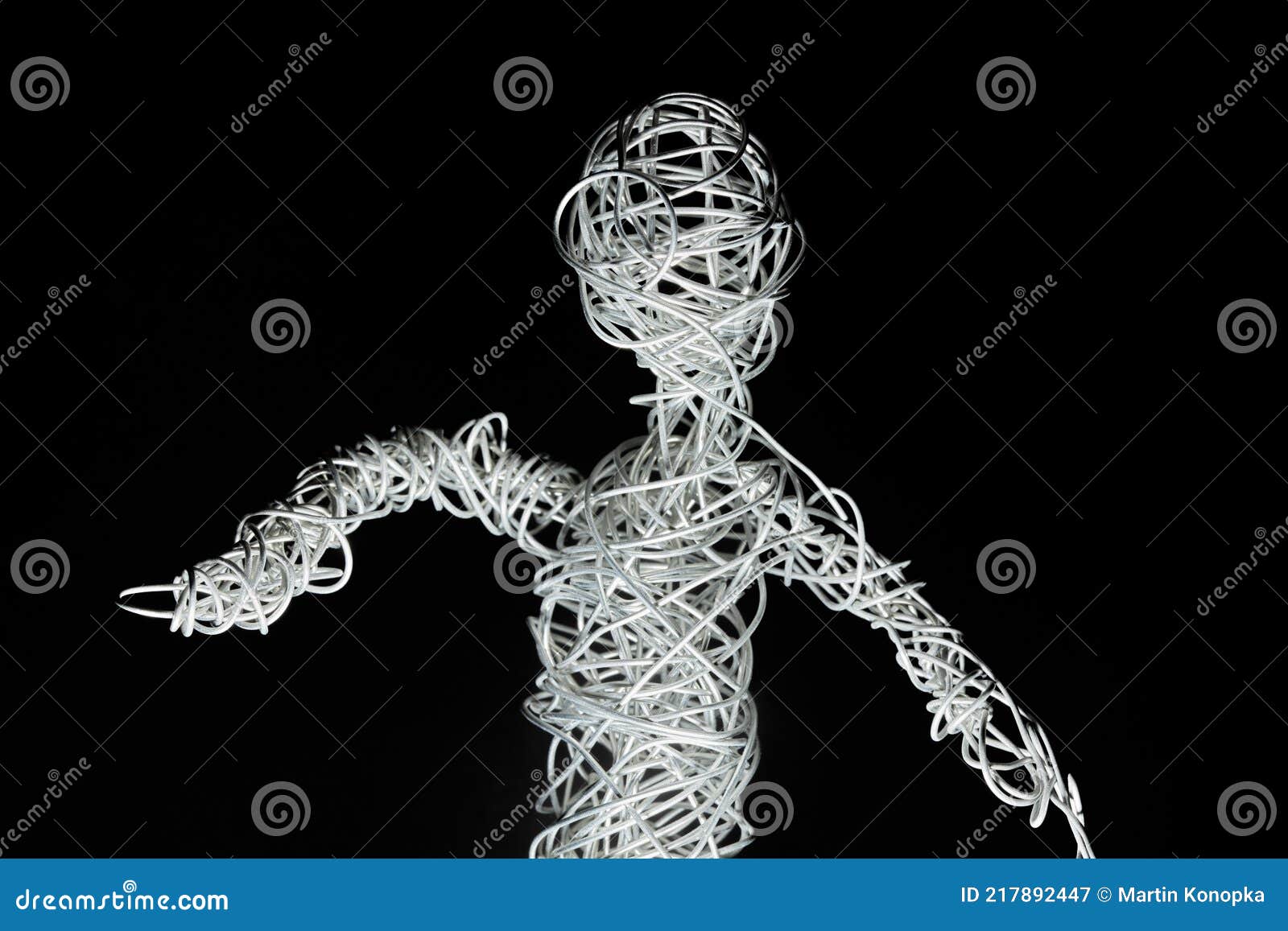 Wire figure stock image. Image of abstract, kind, bent - 217892447