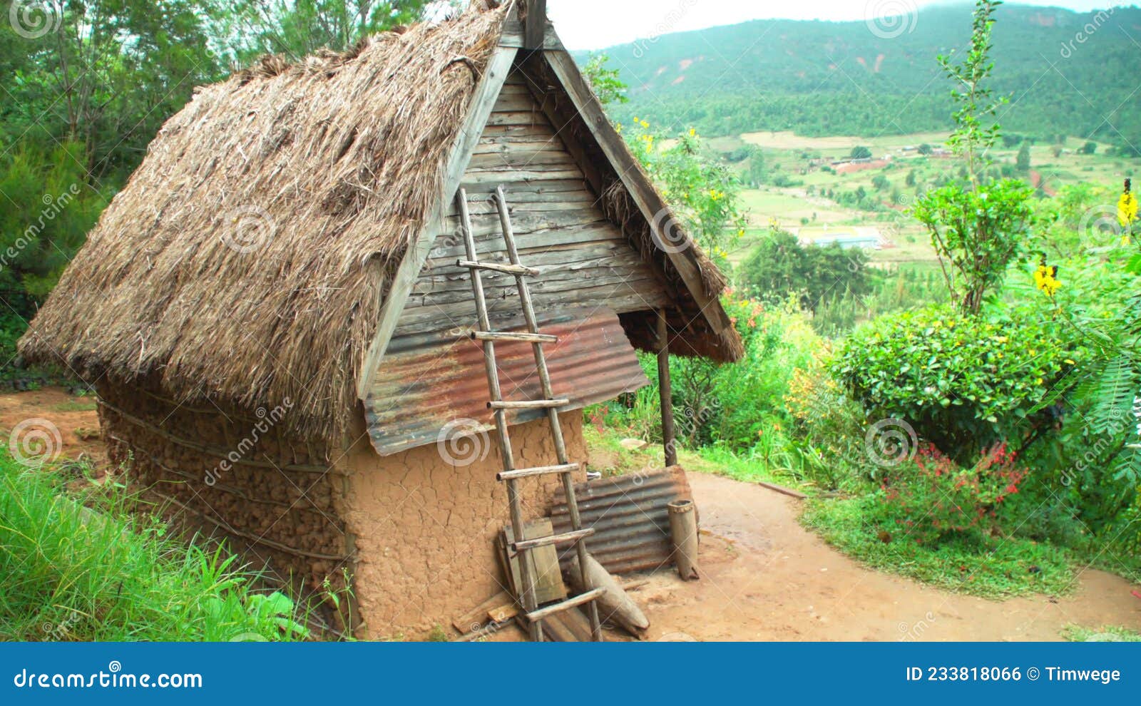 Small Hut in African Village Stock Footage - Video of small, village ...