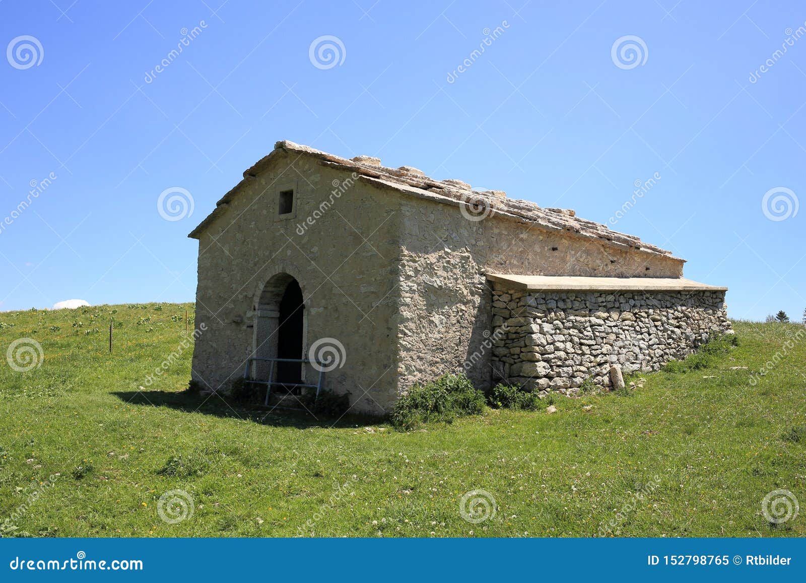 Small Hut in the Italian Mountains Stock Image - Image of beautiful ...