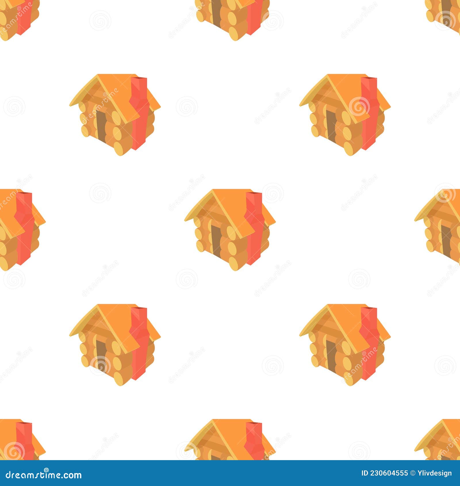 Small Hut Pattern Seamless Vector Stock Vector - Illustration of ...