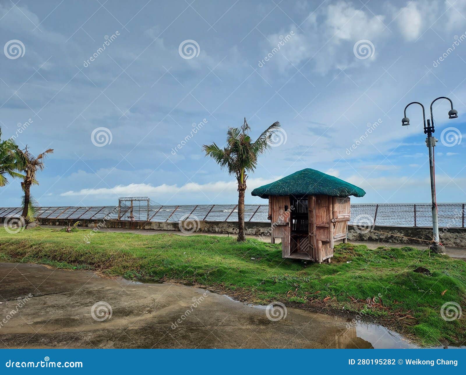 A Small Hut at the Sea Shore at Cavite Philippines Stock Photo - Image ...
