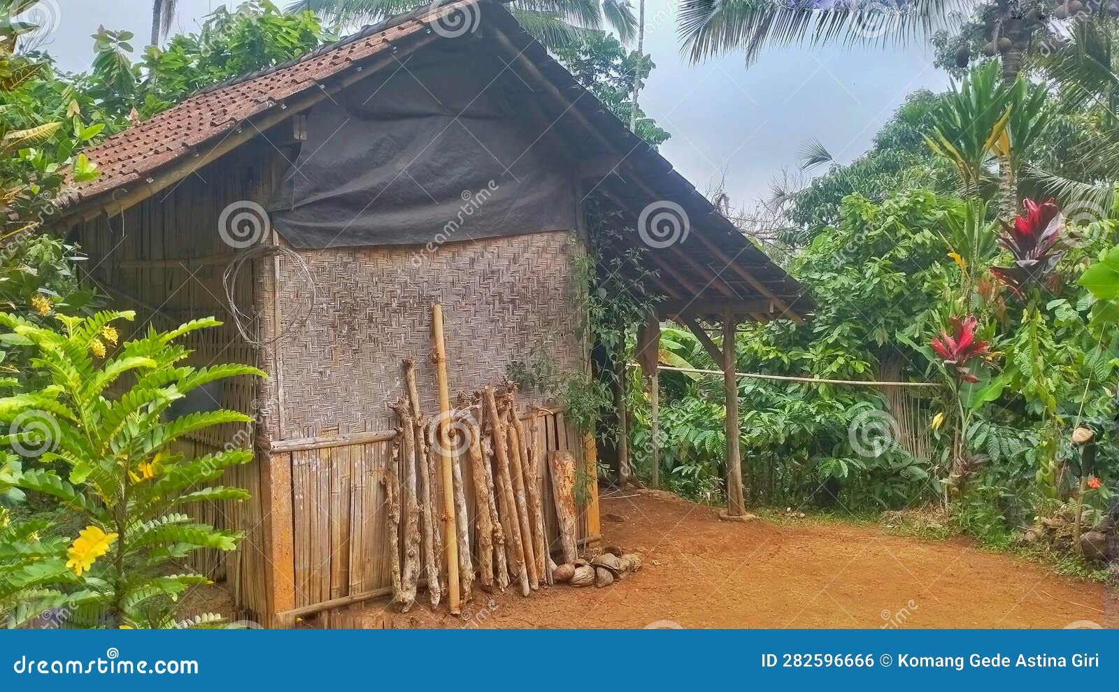 Small hut at the village stock photo. Image of village - 282596666