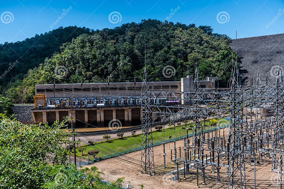 Small hydro power plant stock photo. Image of waterfall - 266088210