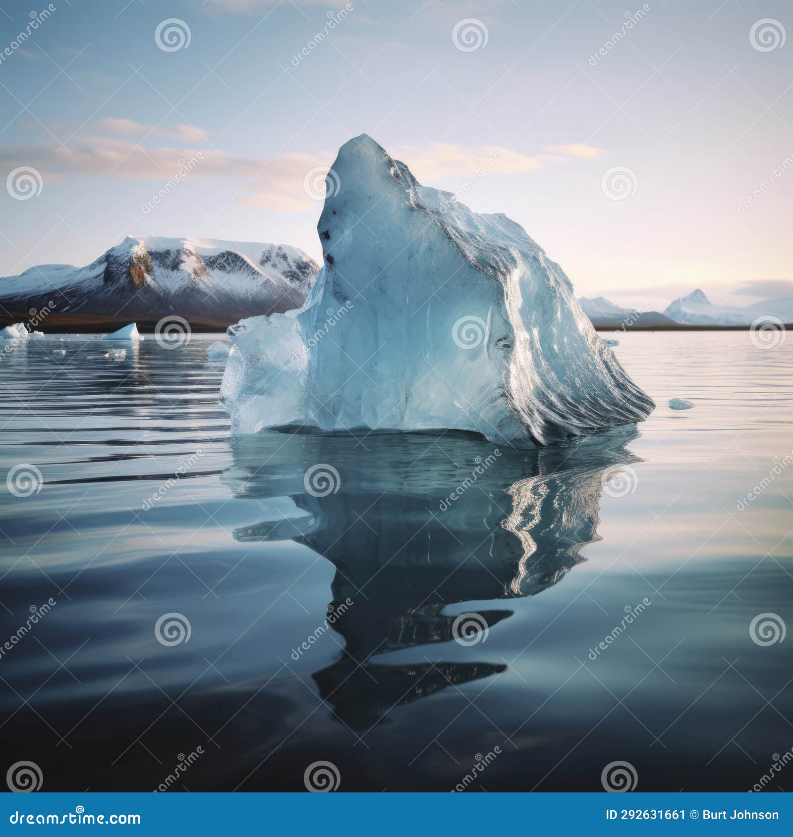 Small Iceberg Floating in Iceland Stock Illustration - Illustration of ...