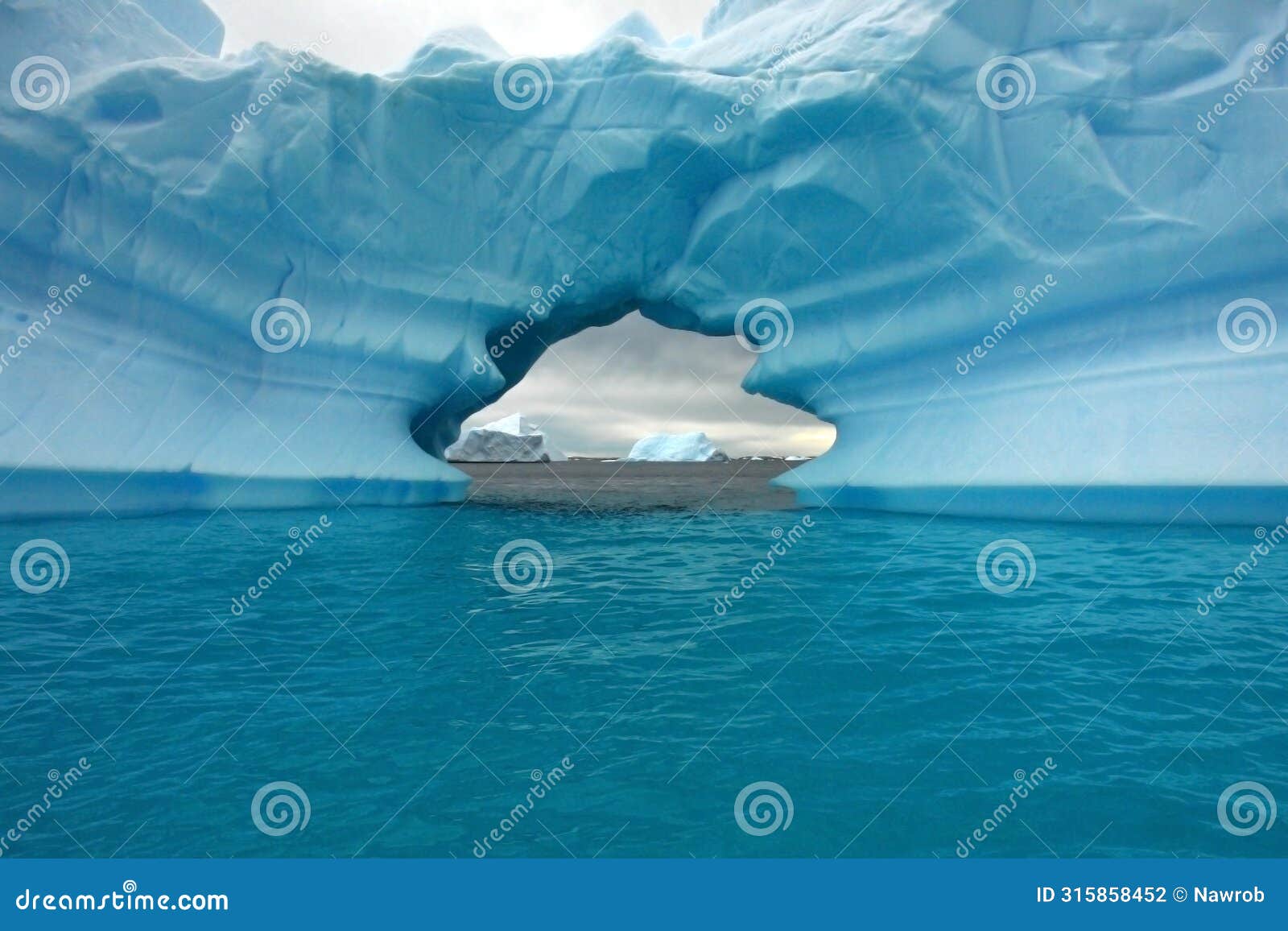 Iceberg with an Unusual Shape in Antarctica Stock Photo - Image of ...