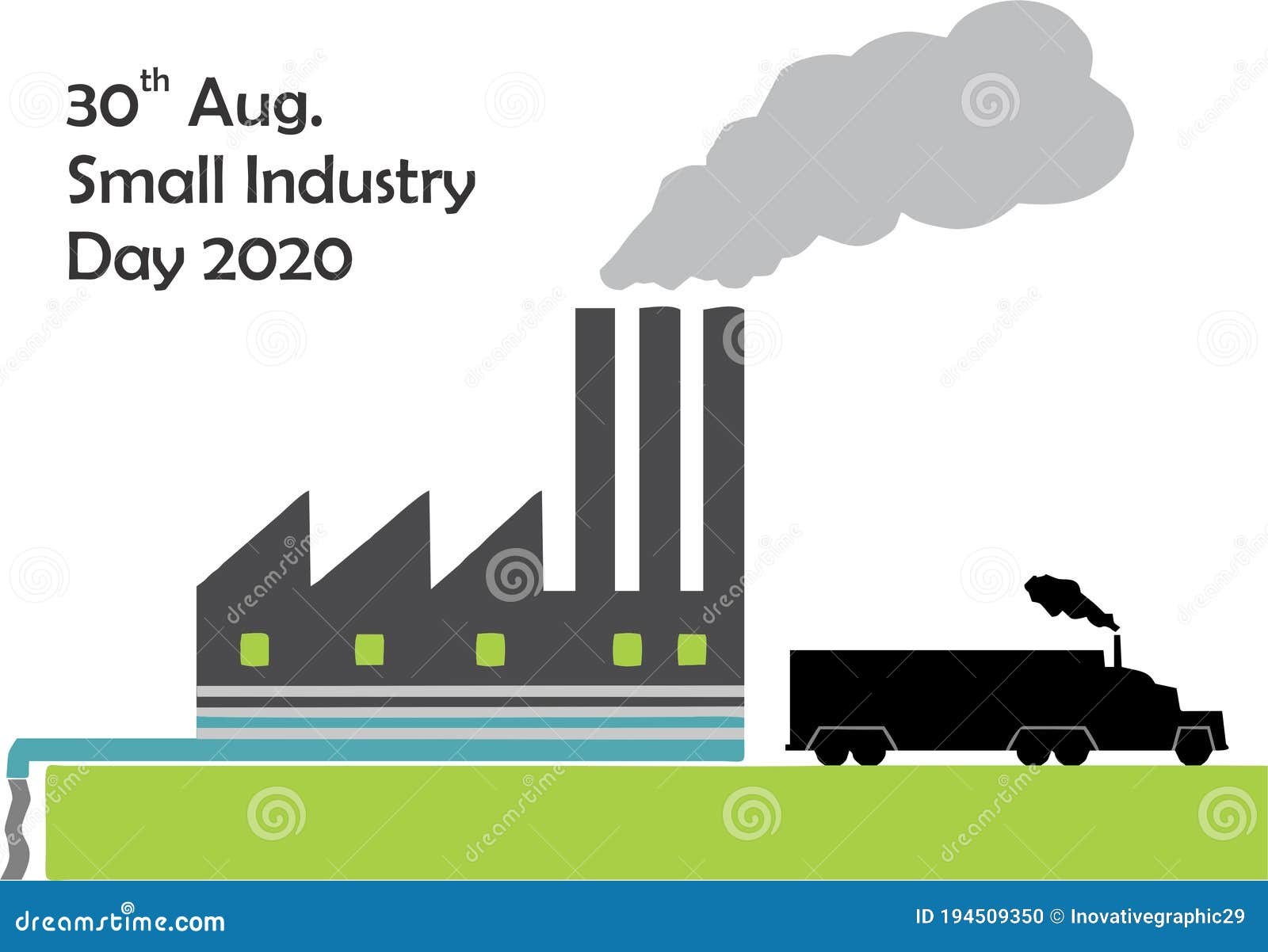 Small Industry Day Banner 2020 Stock Illustration - Illustration of ...