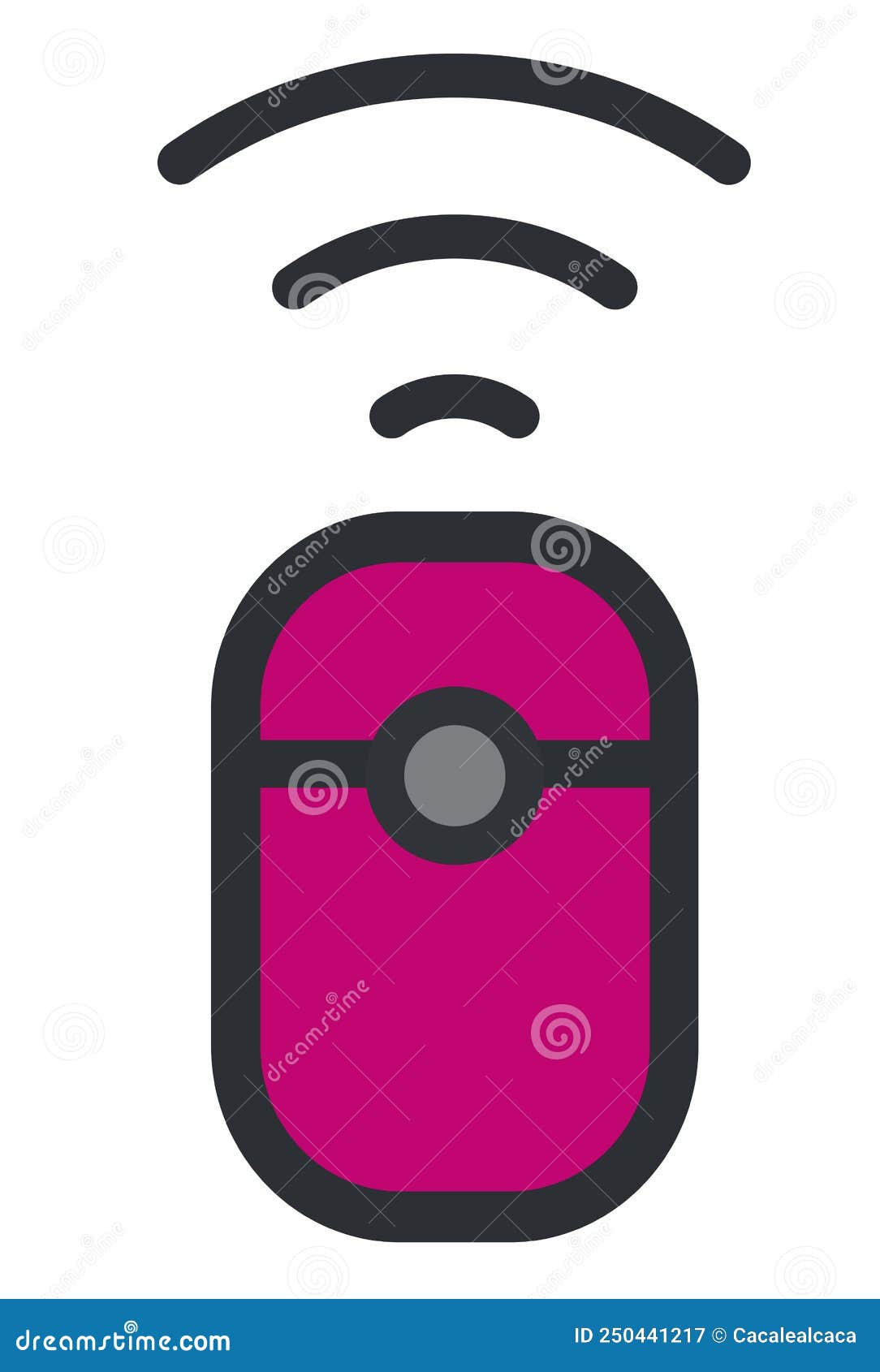 The Drawing of a Pink Computer Mouse, an Input Device that is Used with ...