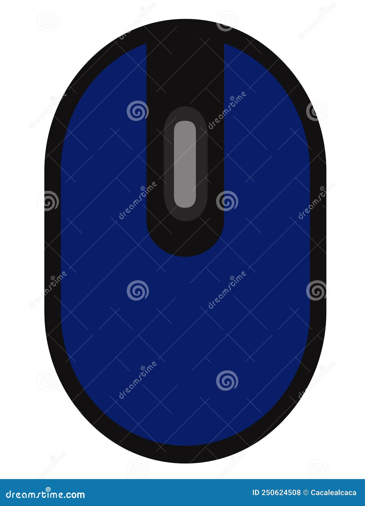 The Drawing of a Blue Computer Mouse, a Small Hardware Input Device ...
