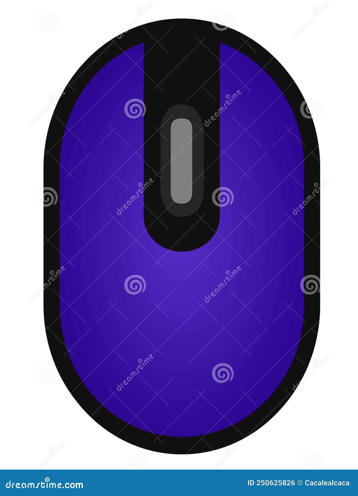 The Drawing Of A Blue Computer Mouse, A Small Hardware Input Device Used By Hand. Illustration ...