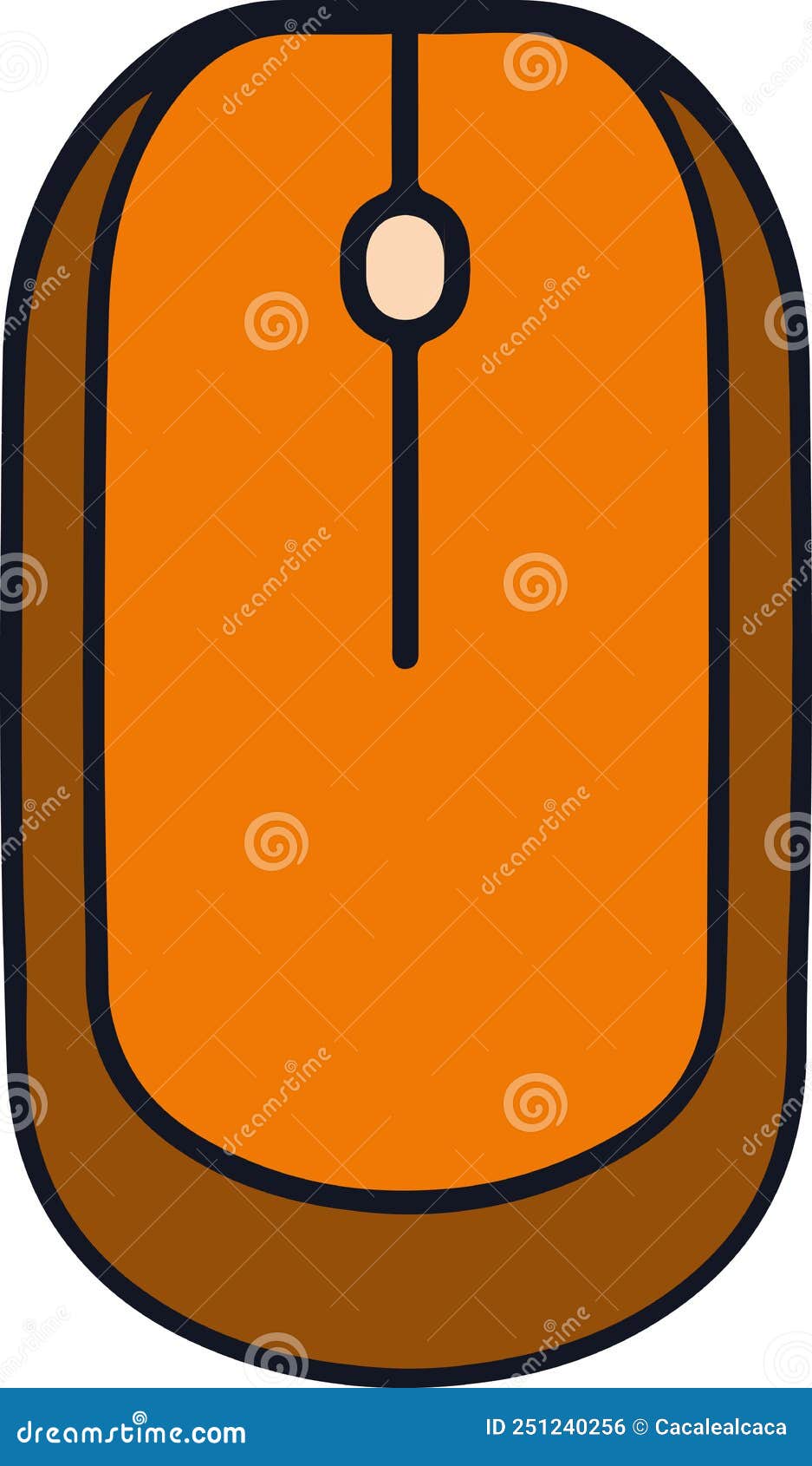 The Drawing of a Computer Mouse, a Small Hardware Input Device Used by ...