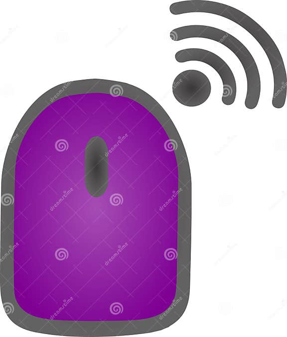 The Drawing of a Purple Computer Mouse, a Small Hardware Input Device ...