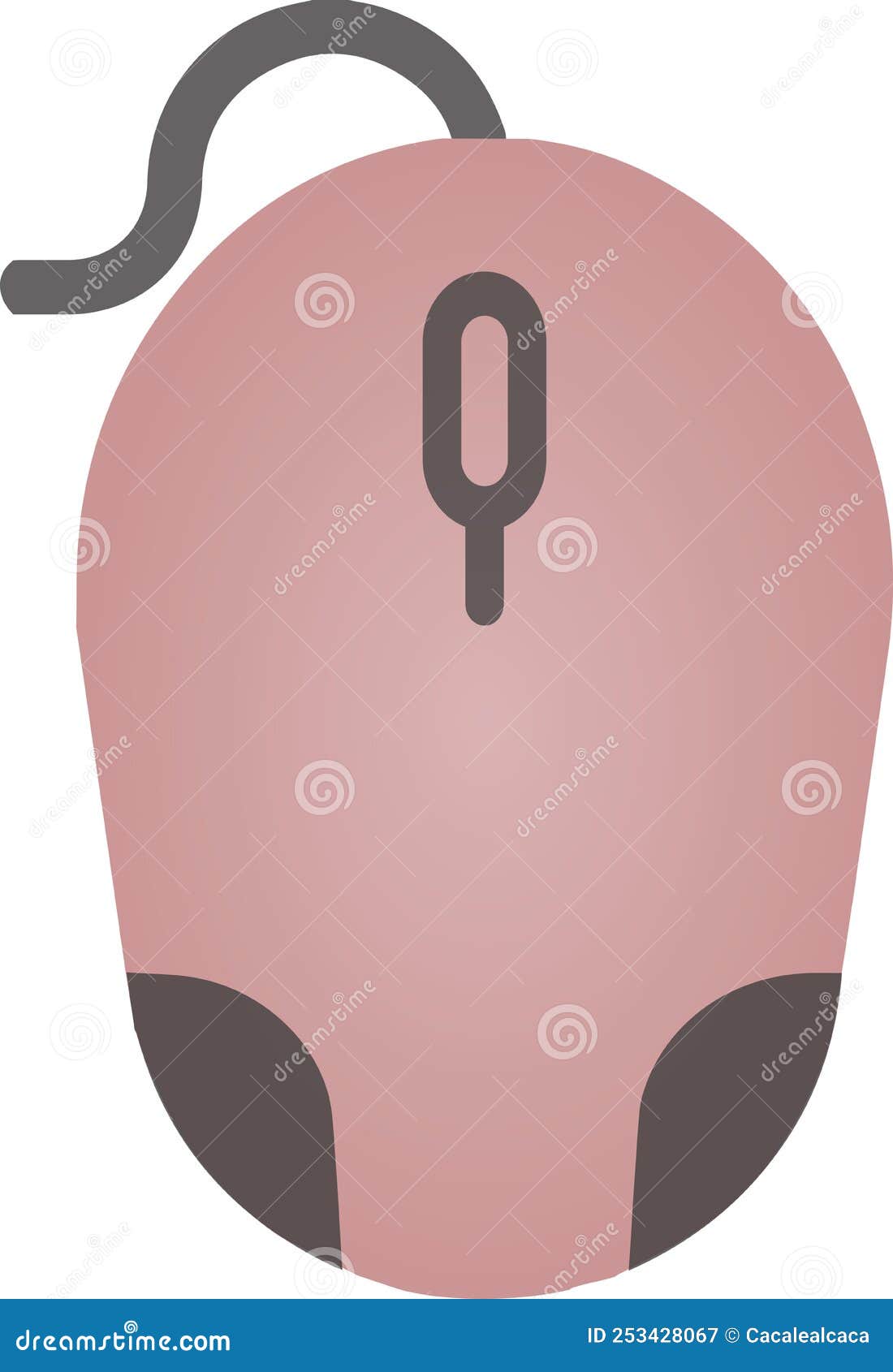 The Drawing of a Brown Computer Mouse, a Small Hardware Input Device ...