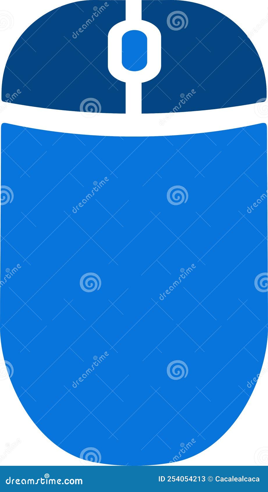 The Drawing of a Clicked Blue Computer Mouse, a Small Hardware Input ... The Drawing of a Clicked Blue Computer Mouse, a Small Hardware Input ...