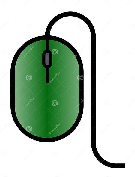 The Drawing of a Computer Mouse, an Input Device that is Used with a ...