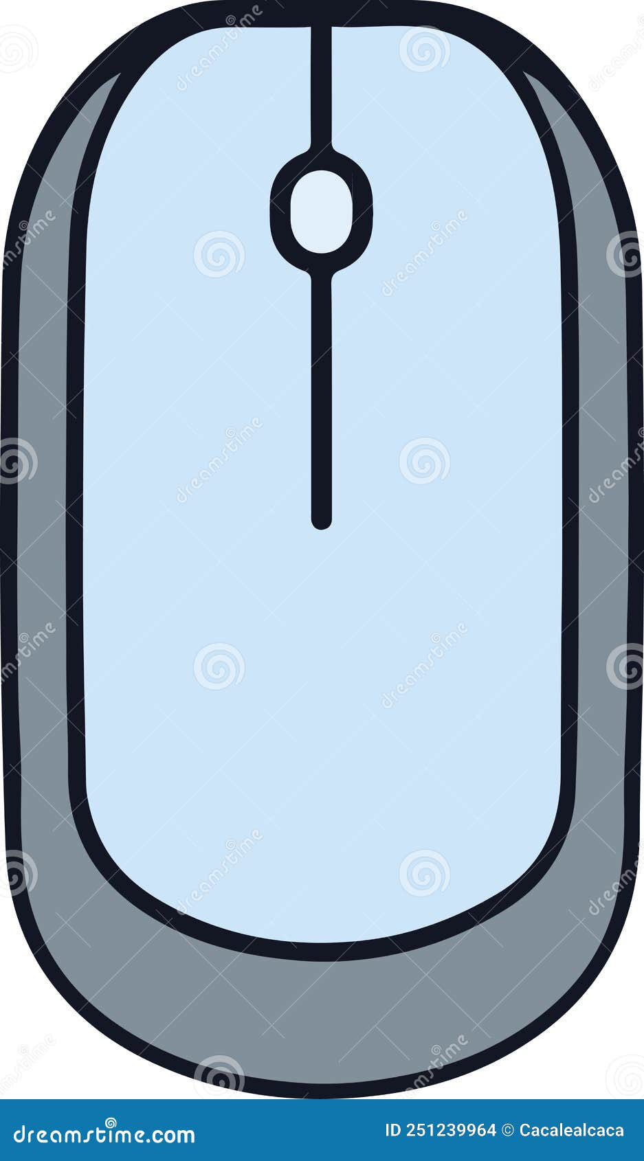 The Drawing of a Computer Mouse, a Small Hardware Input Device Used by ...