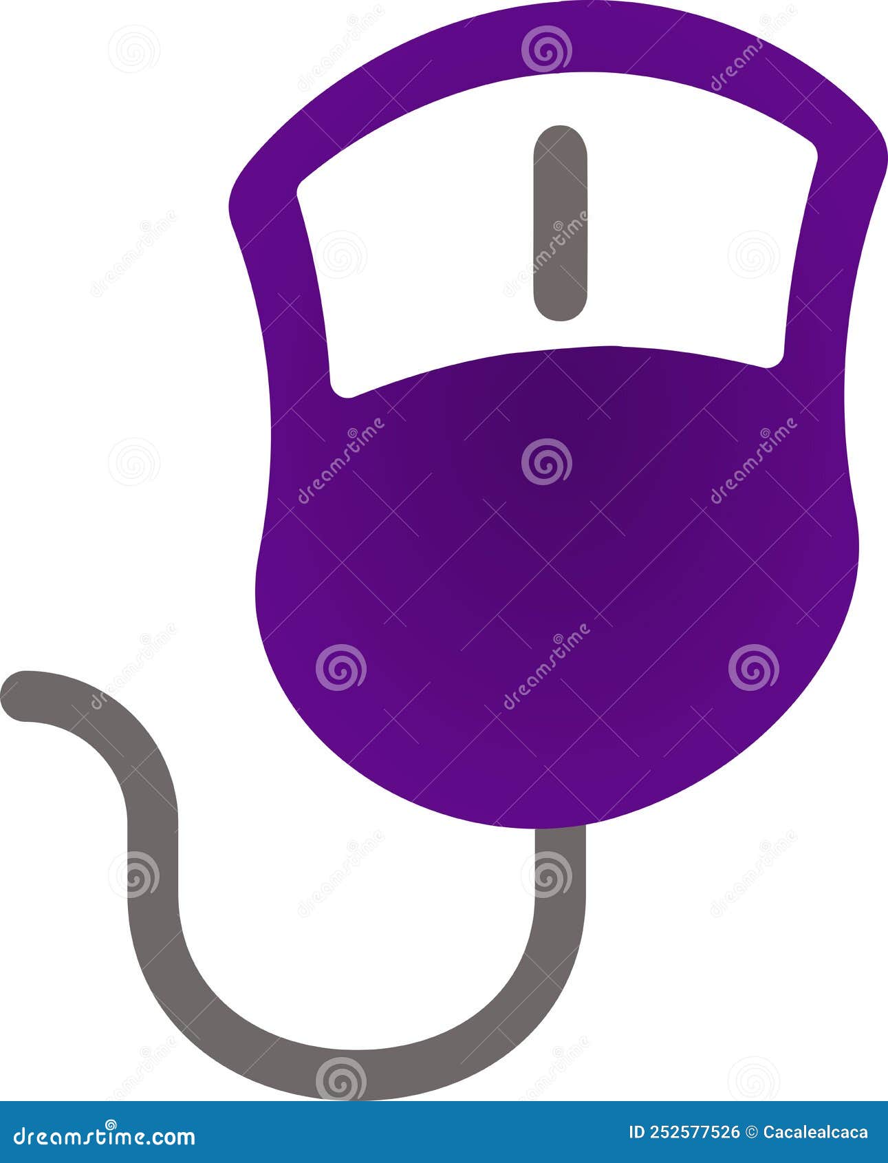 The Drawing Of A Viloet Computer Mouse A Small Hardware Input Device