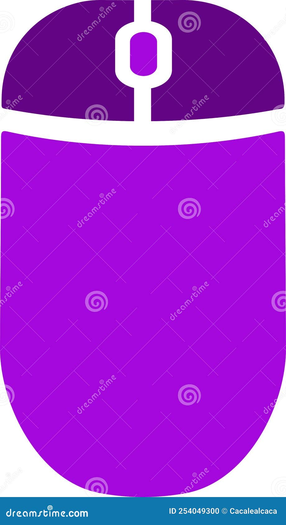 The Drawing of a Clicked Purple Computer Mouse, a Small Hardware Input ...