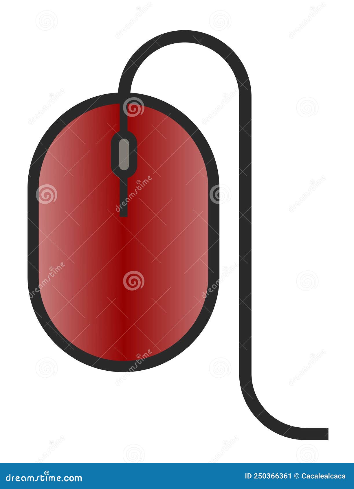 The Drawing of a Computer Mouse, an Input Device that is Used with a ...