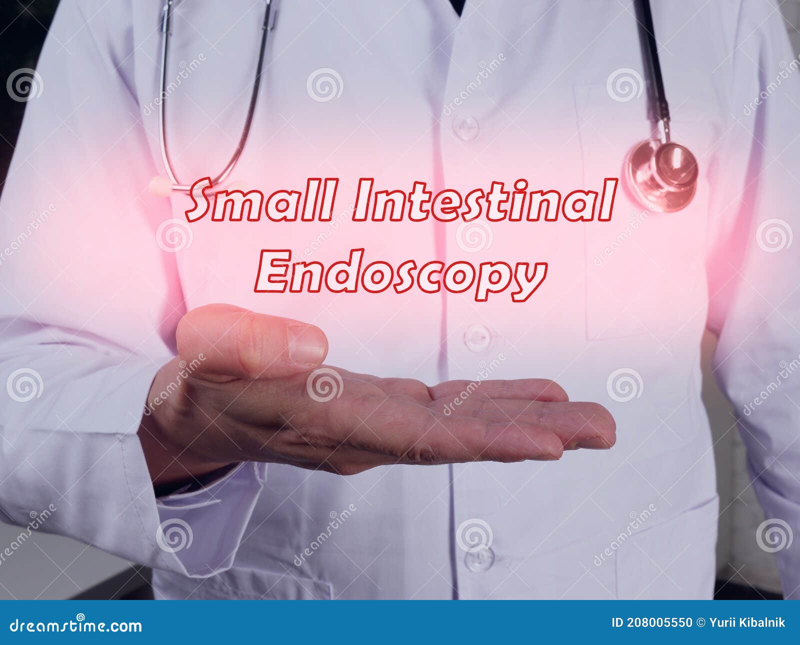 Small Intestinal Endoscopy Inscription on the Sheet Stock Photo - Image ...