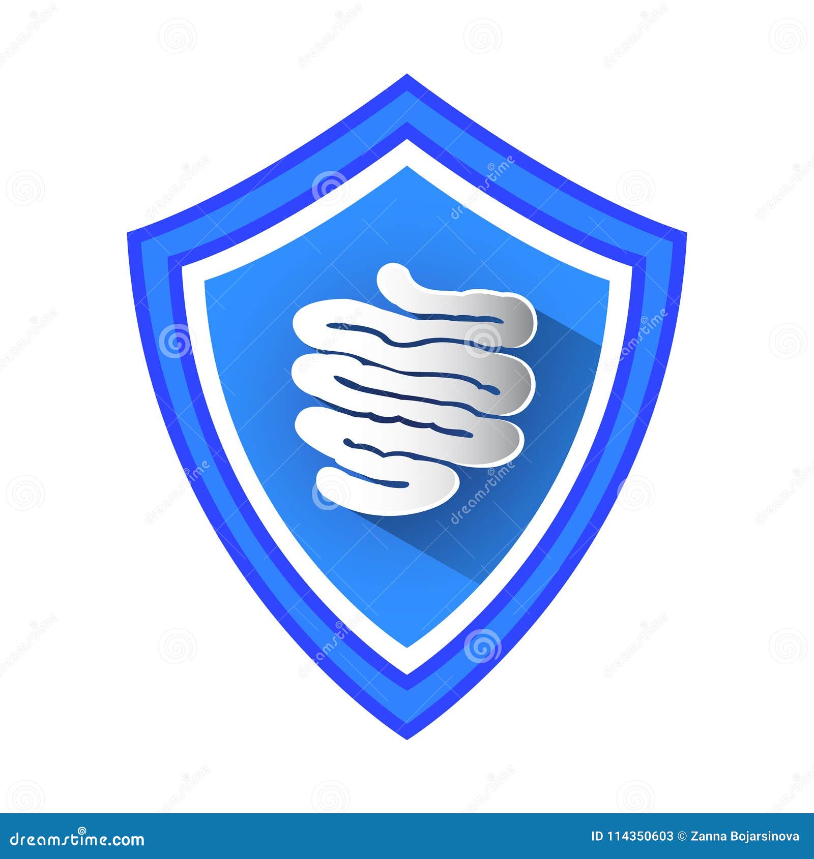 Small Intestine Protection Shield. Cartoon Vector | CartoonDealer.com ...