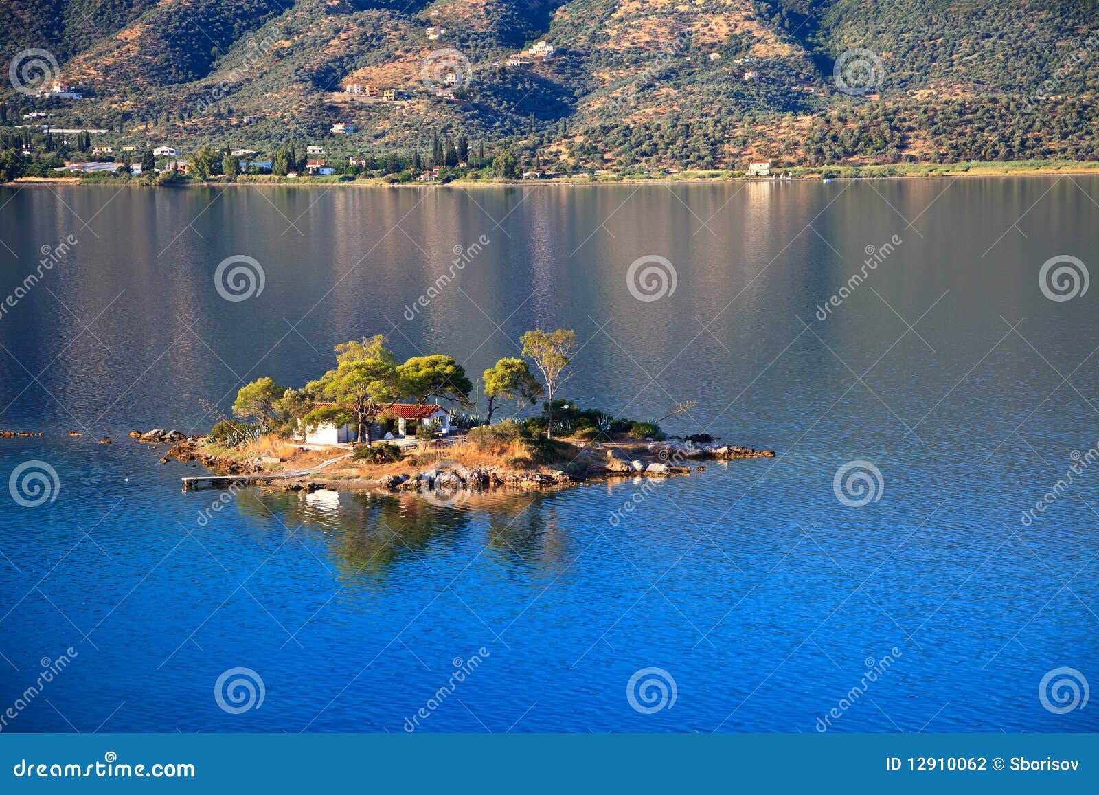 Small island in Aegean sea stock photo. Image of seascape - 12910062