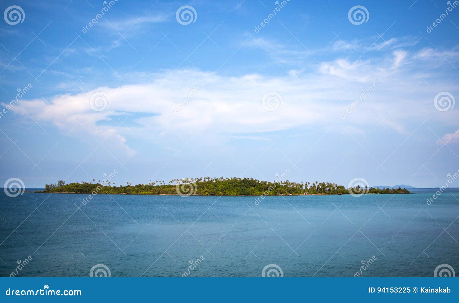 Small Island in the Middle of the Sea in the Morning Stock Image ...